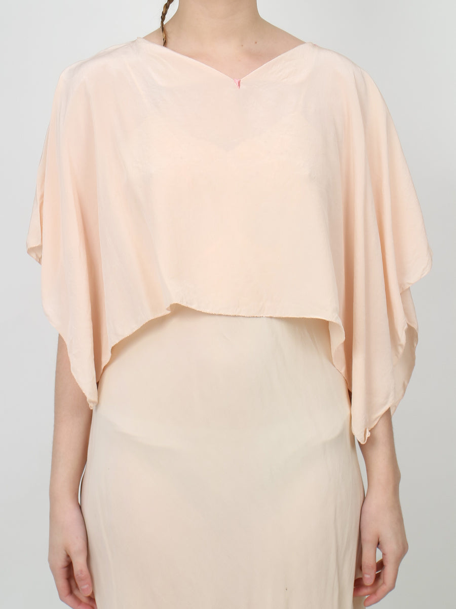 1930s silk draped bed jacket shawl V404 – Erin Templeton